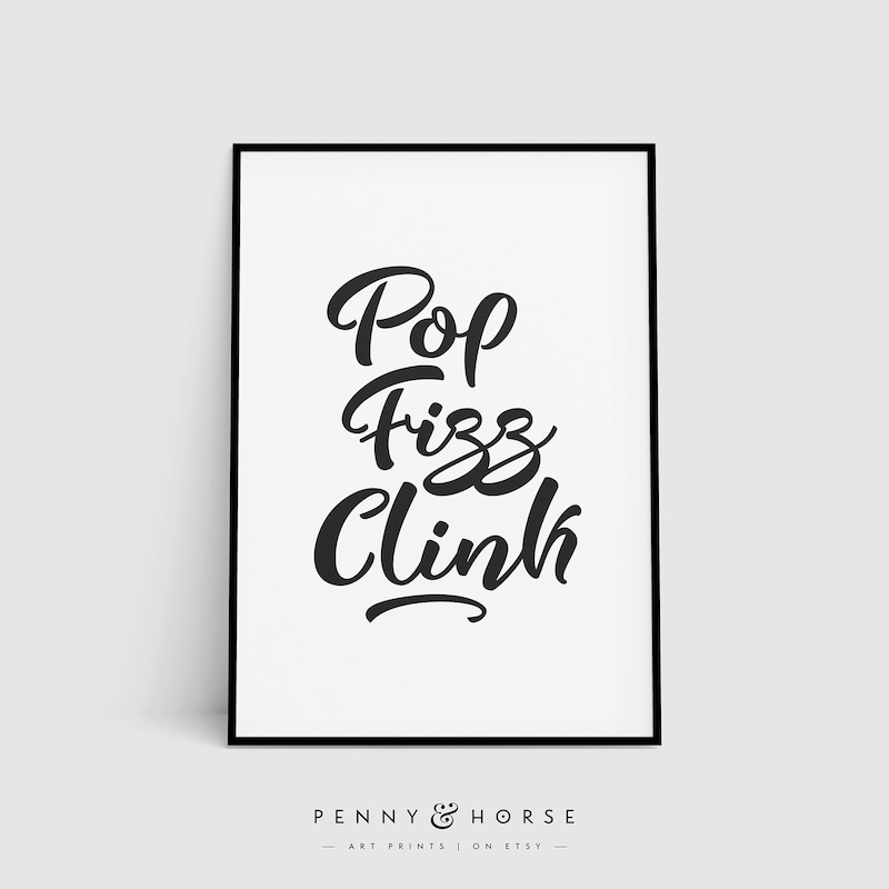 Pop Fizz Clink Sign - Etsy