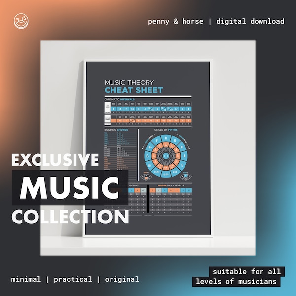 Music Theory Cheat Sheet Poster - Etsy Australia