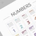 Minimal Numbers Print, Classroom Art, Educational Print, Nursery Print ...