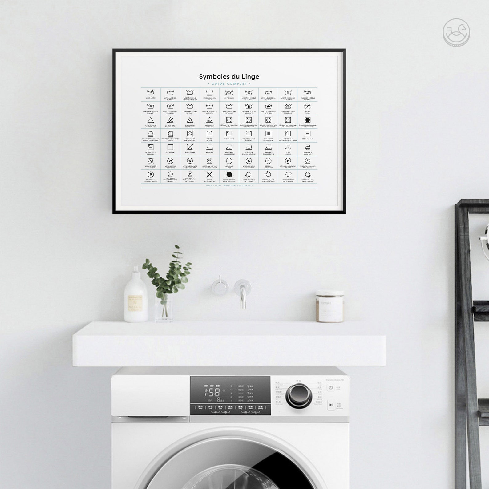 French Laundry Room Complete Symbols Guide Symboles Du Linge - Etsy