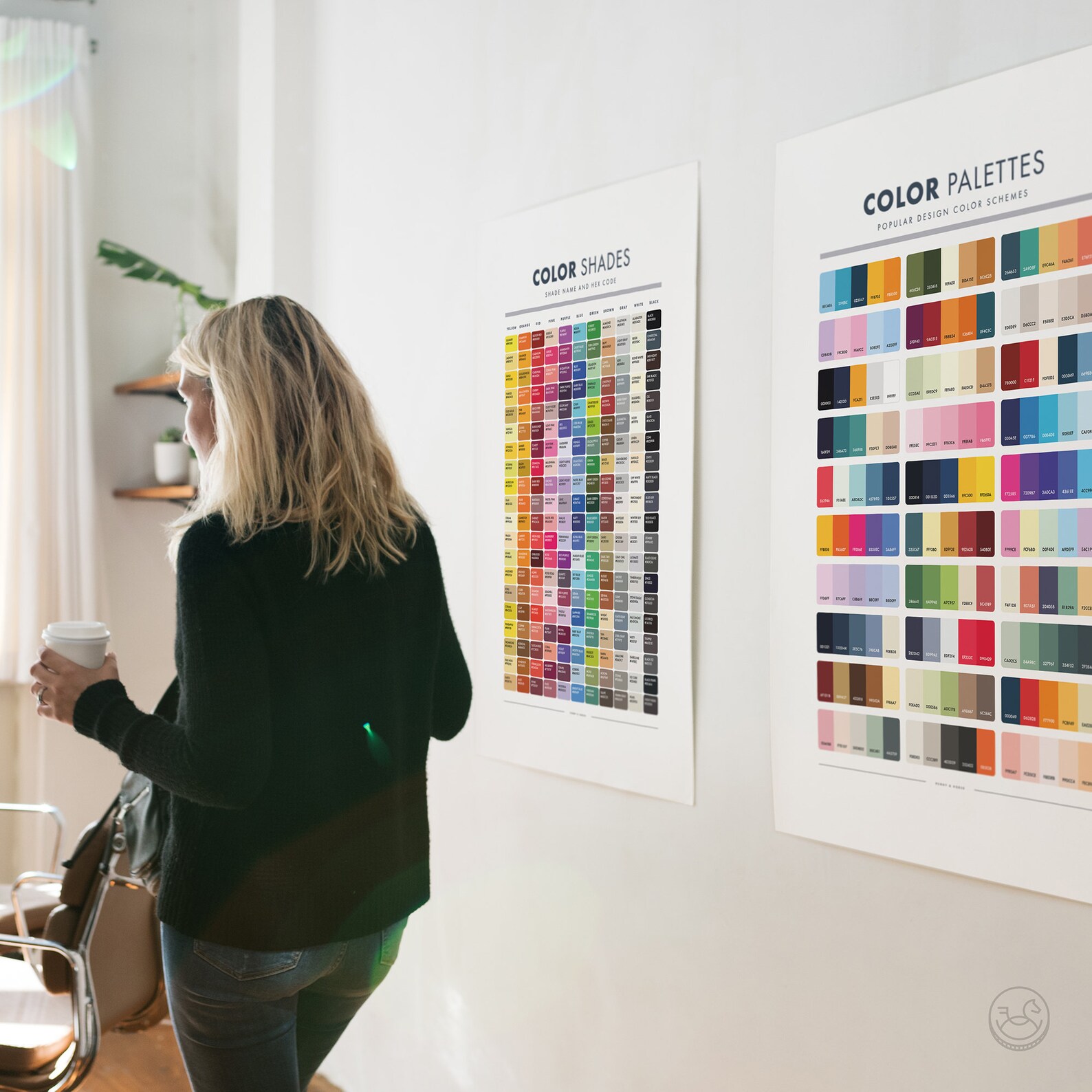 Color Theory Poster Bundle for Designers, Colour Wheel, Color Schemes ...