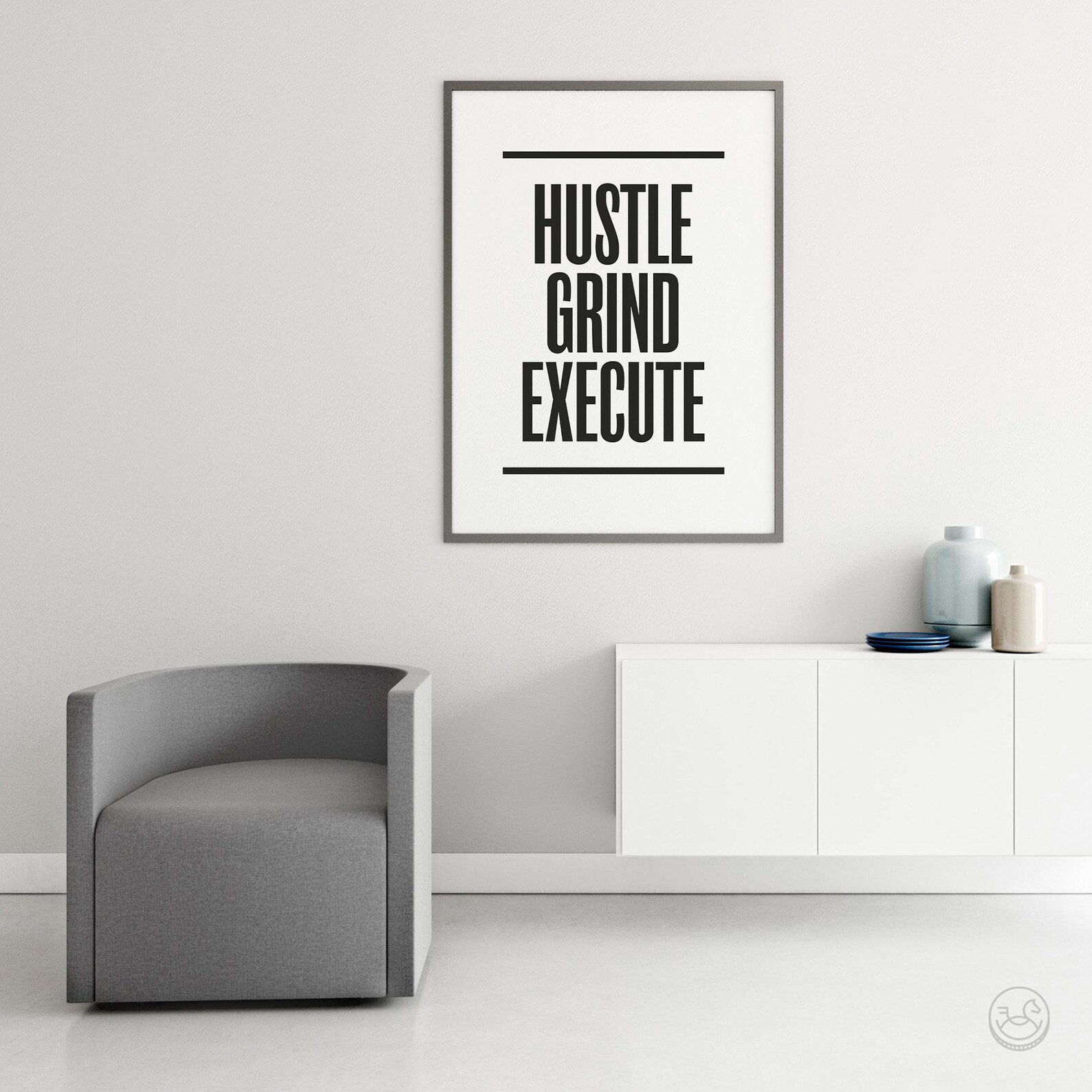 Hustle Grind Execute Inspirational Printable Wall Art Quote - Etsy UK