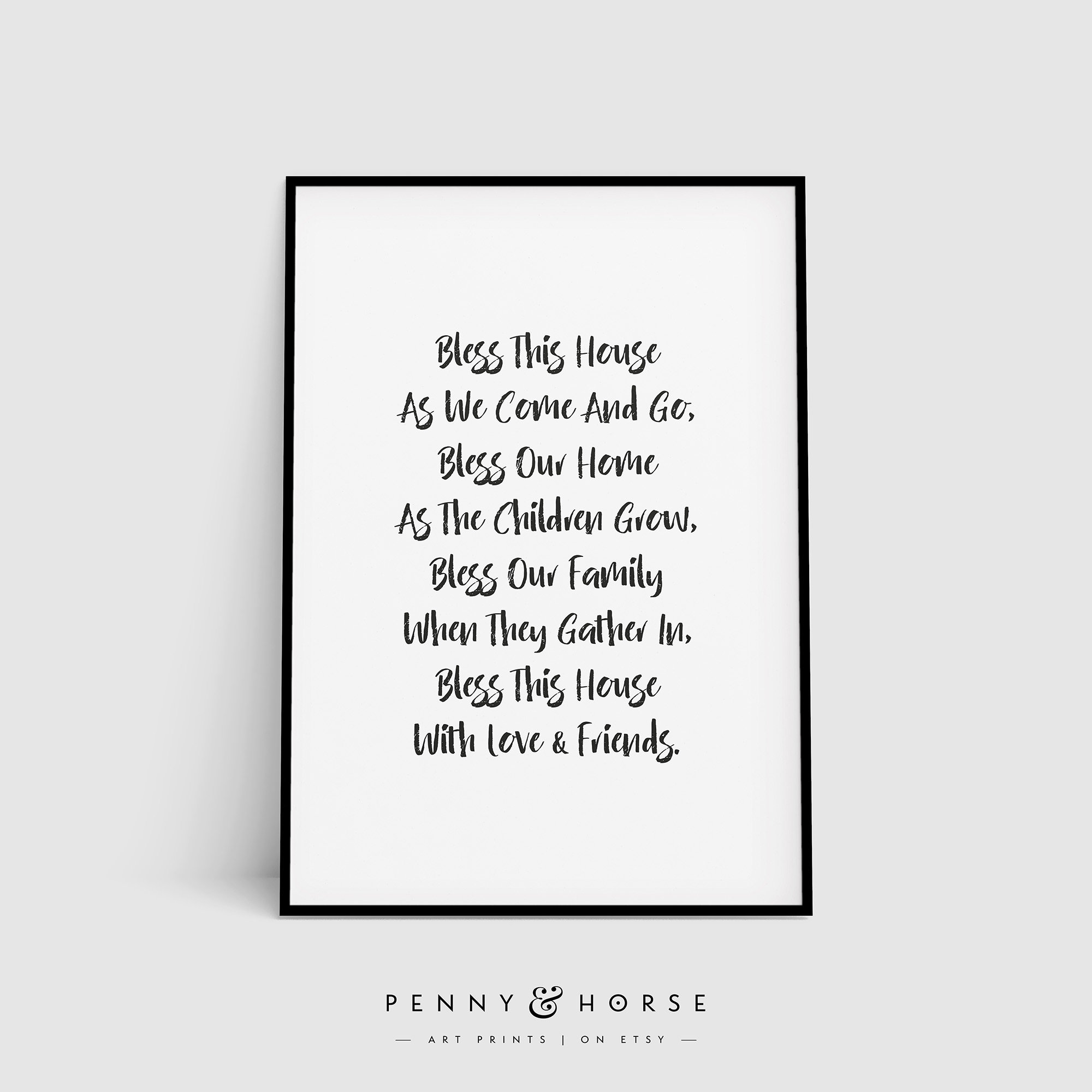 Bless This House Script Print, Home Blessing Sign, Blessing Poem ...