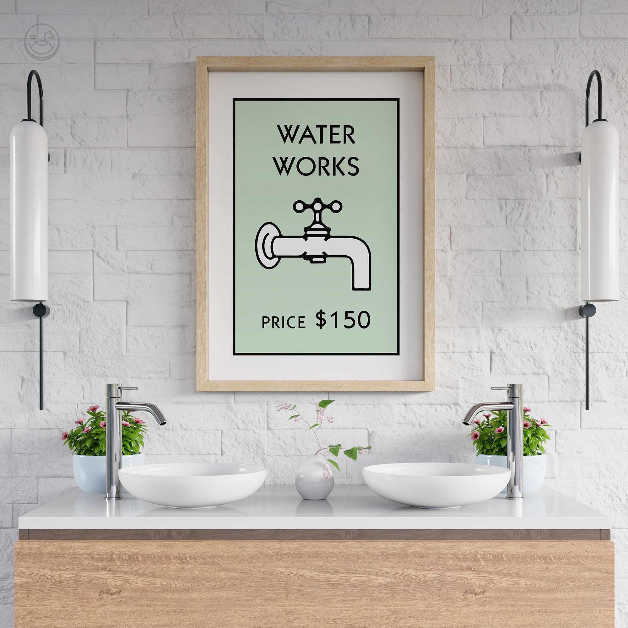 Retro Monopoly Inspired Water Works Printable Alternative - Etsy UK