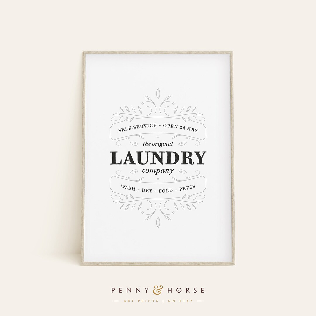 Vintage Laundry Print, Laundry Wall Decor, Printable Art, Laundry Wall ...