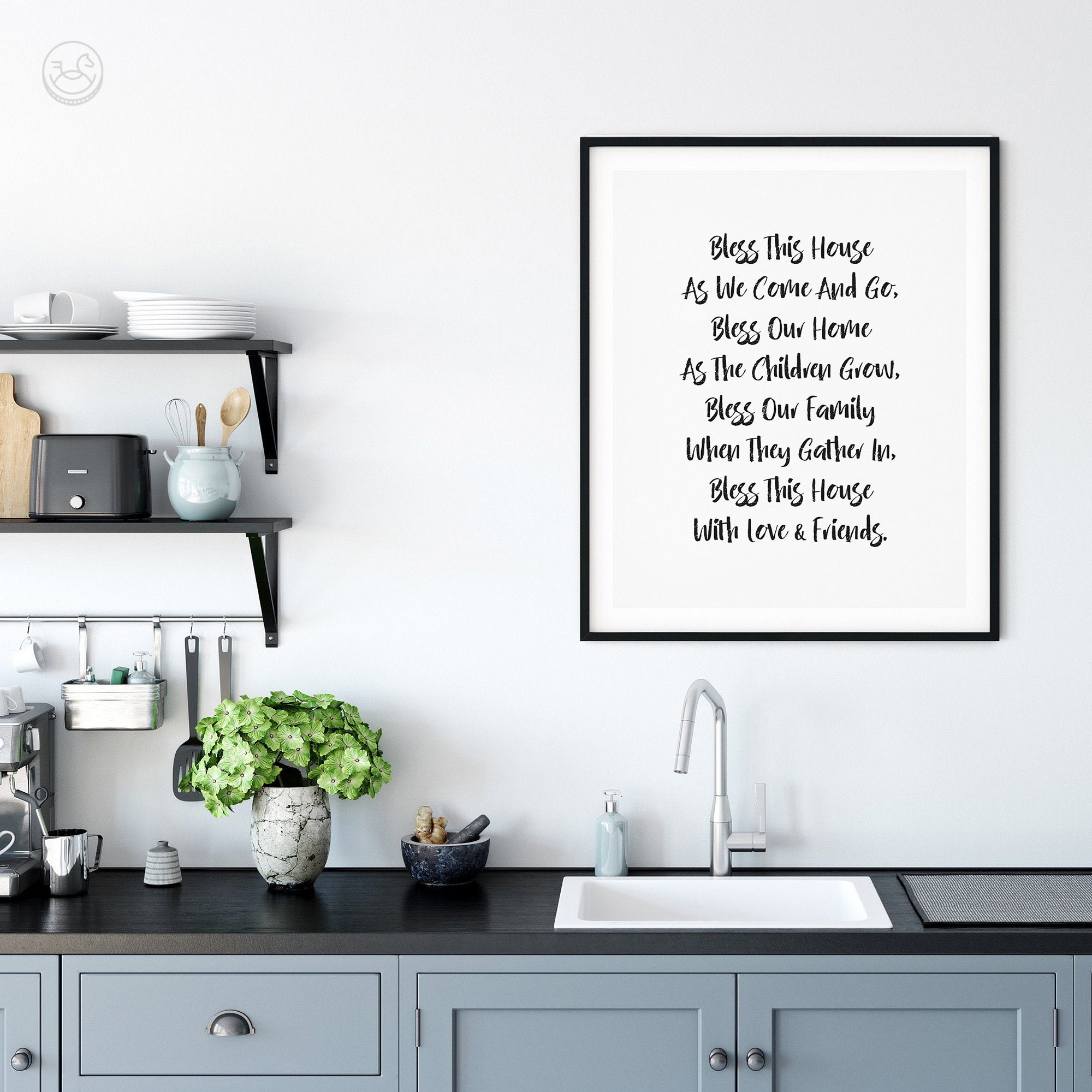 Bless This House Script Print, Home Blessing Sign, Blessing Poem ...