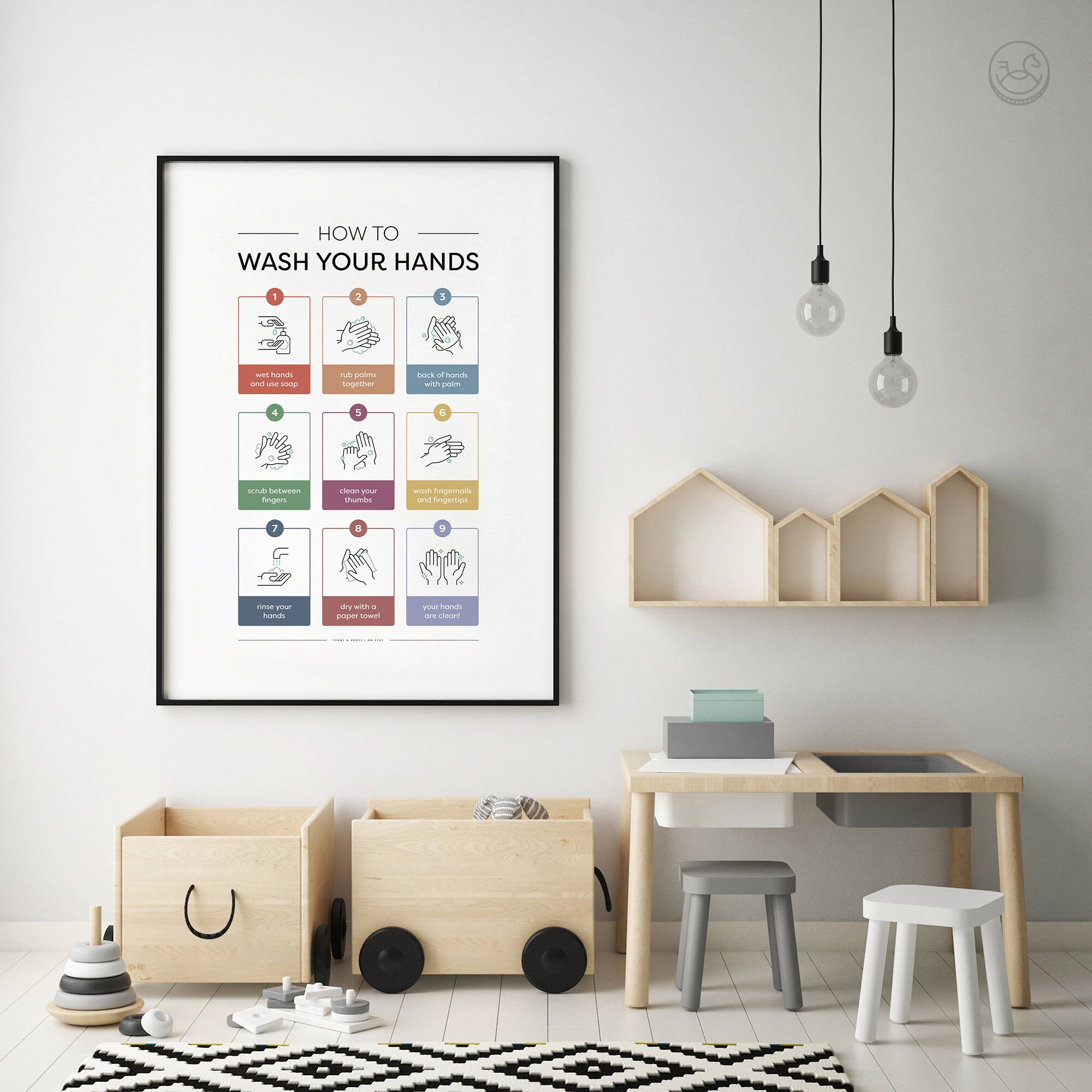 Wash Your Hands Kids Printable Sign Bathroom Sign Restroom - Etsy Canada