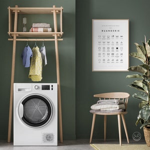 French Laundry Room Symbols Print, Symboles Du Linge, Buanderie ...