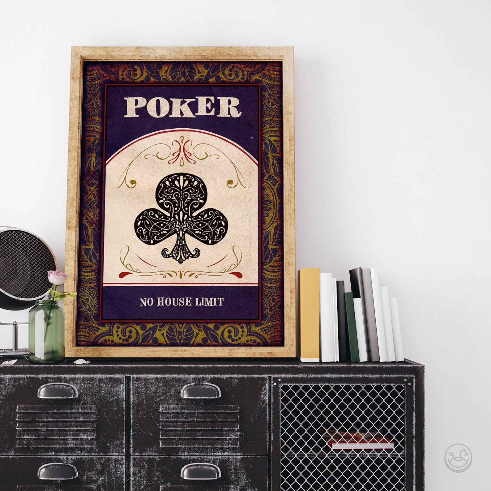 Vintage Poker Room Poster Wall Decor Man Cave Art Poker - Etsy
