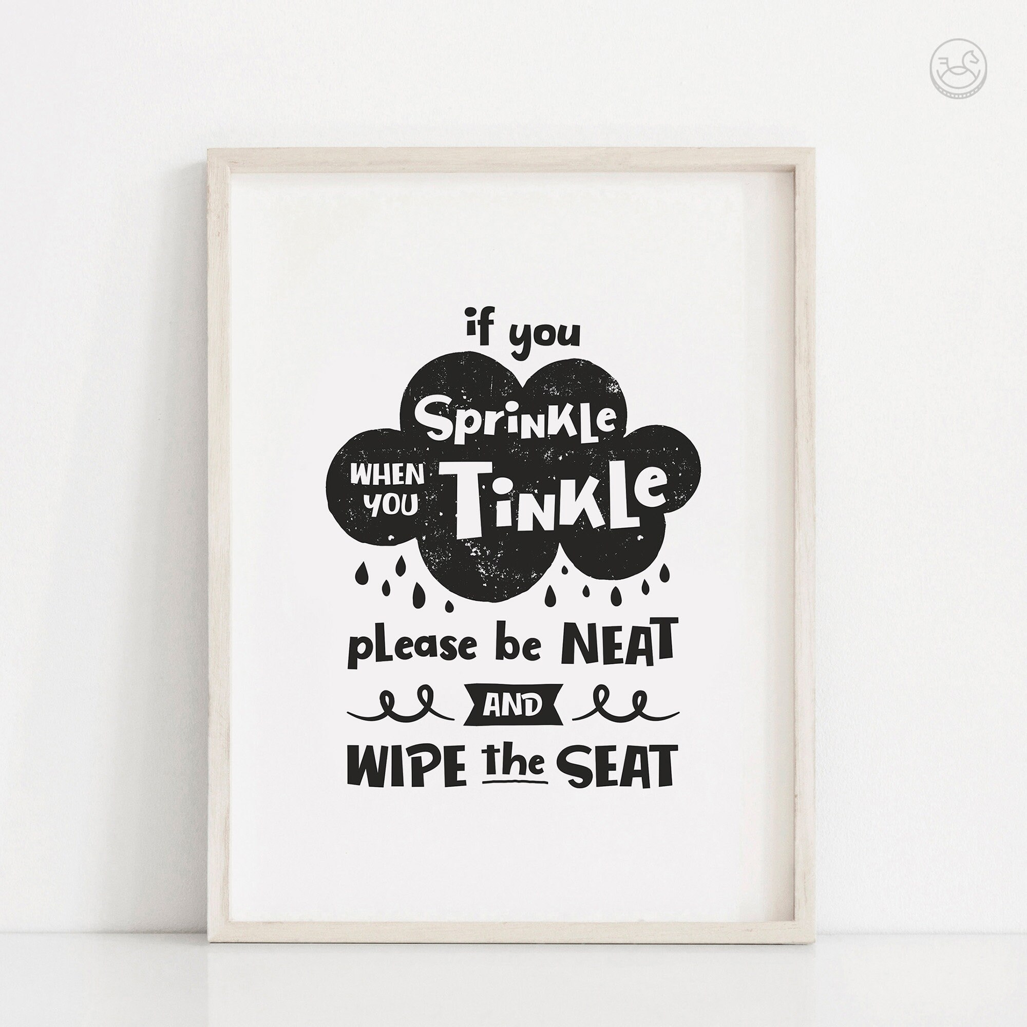 Funny Kids Bathroom Art If You Sprinkle When You Tinkle - Etsy UK