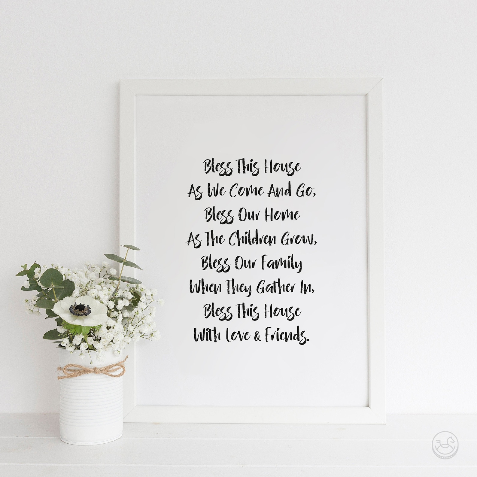 Bless This House Script Print, Home Blessing Sign, Blessing Poem ...