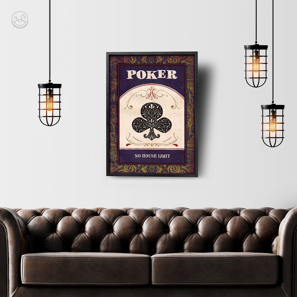 Vintage Poker Room Poster, Wall Decor, Man Cave Art, Poker Wall Art ...