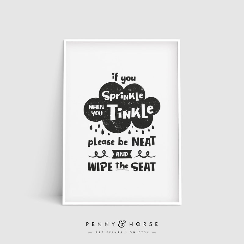If You Sprinkle When You Tinkle Sign Printable - Etsy