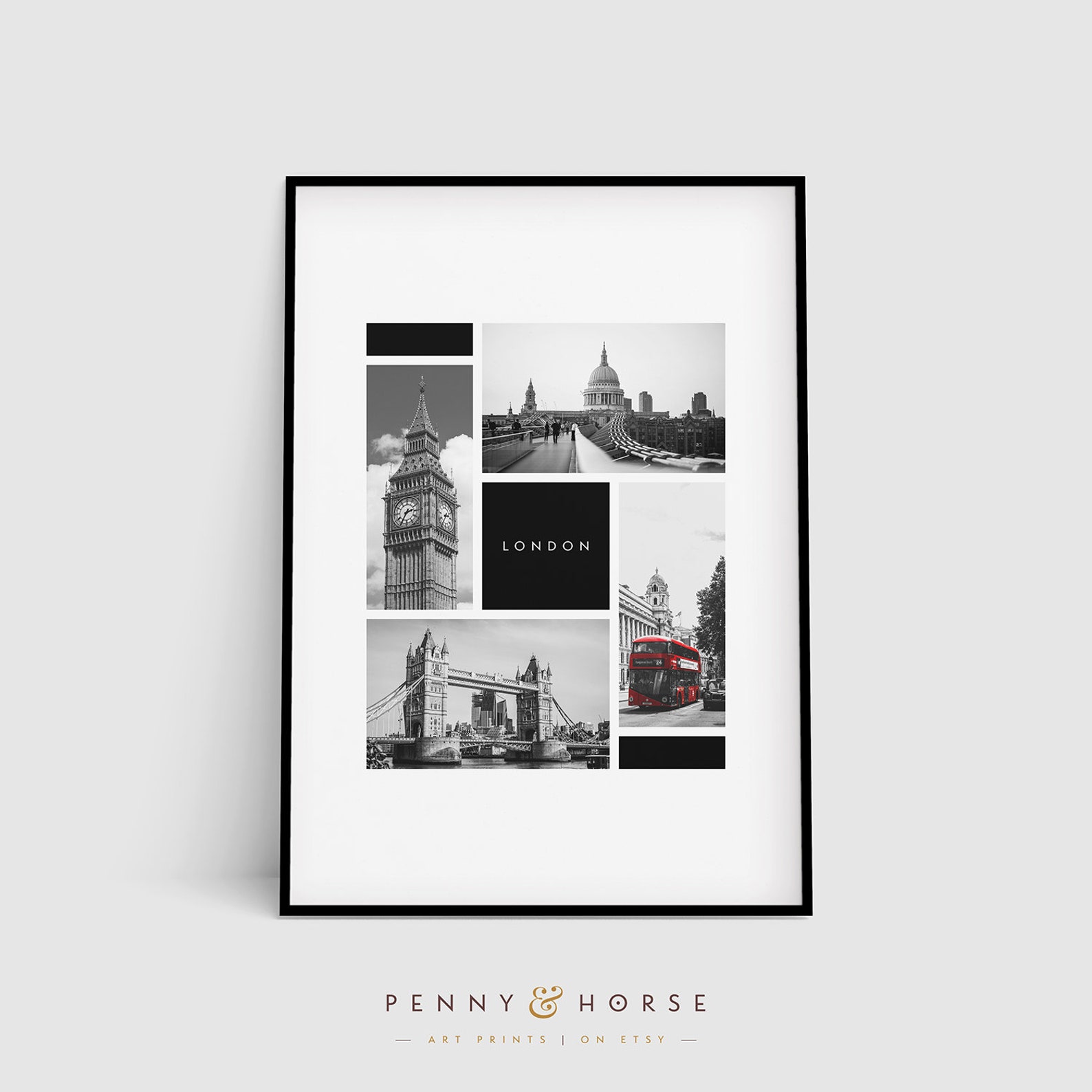 London Montage Print Landmarks Printable Wall Art - Etsy UK