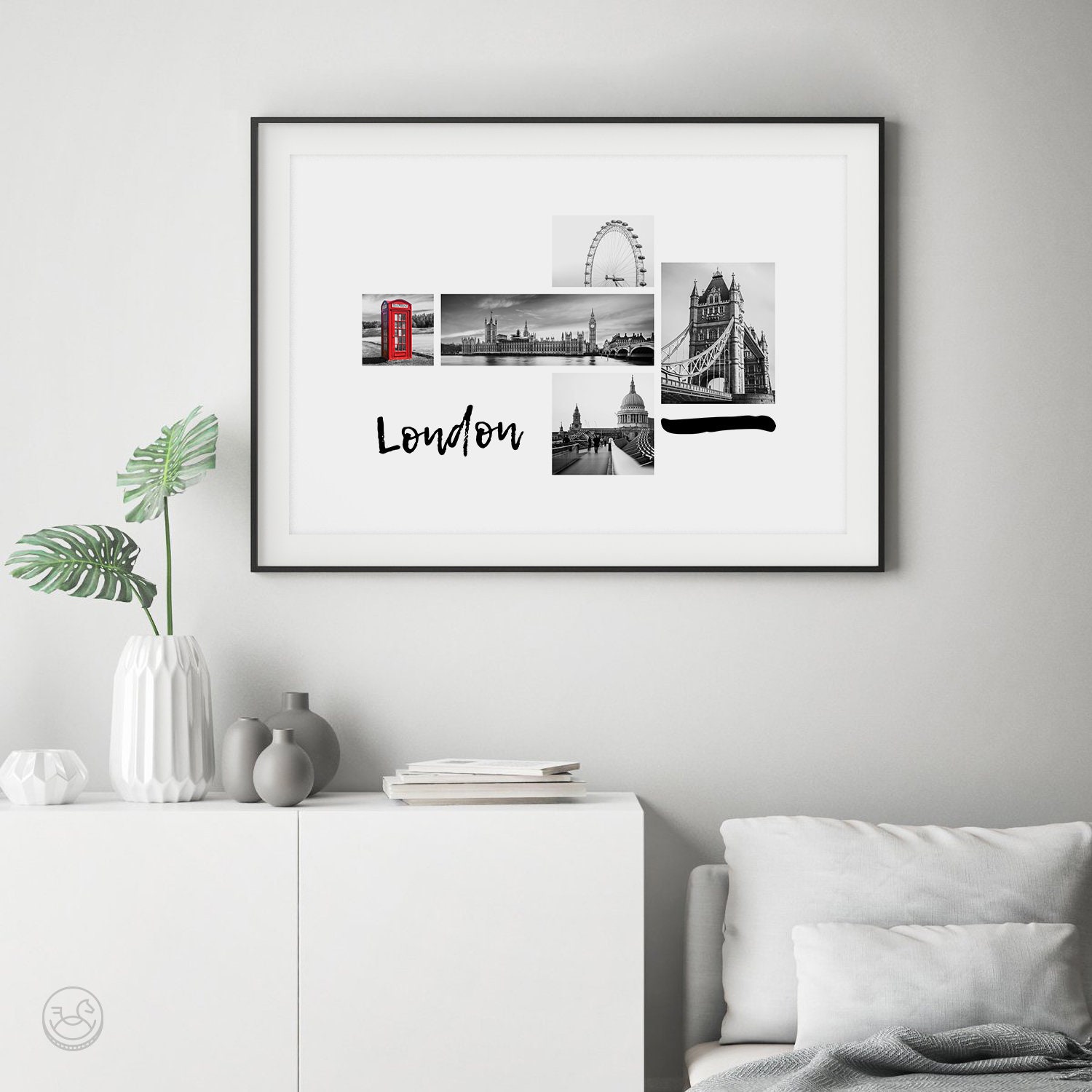 London Montage City Print Landscape Printable Wall Art | Etsy