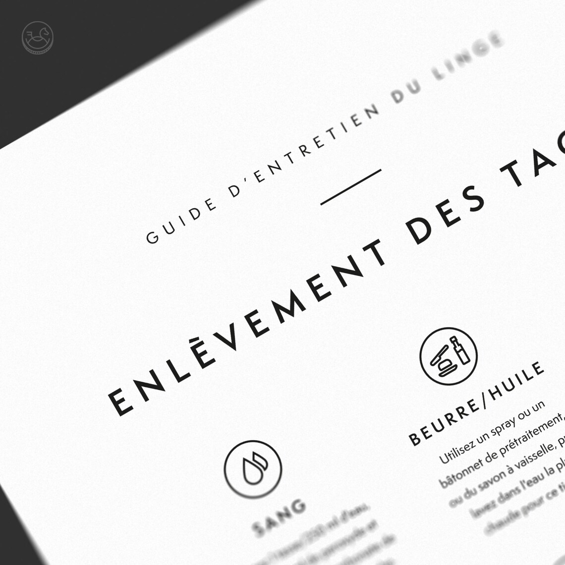 French Laundry Room Stain Removal Print, Enlèvement Des Taches, Guide ...