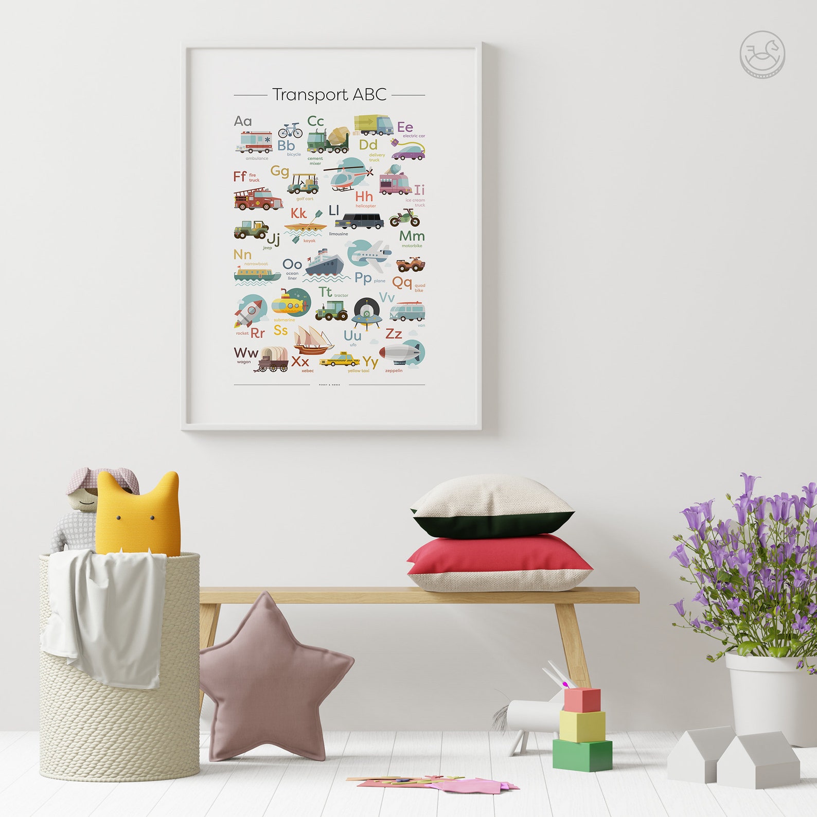 Transport Alphabet Print, Alphabet Wall Art, Vehicle Print, Transport ...