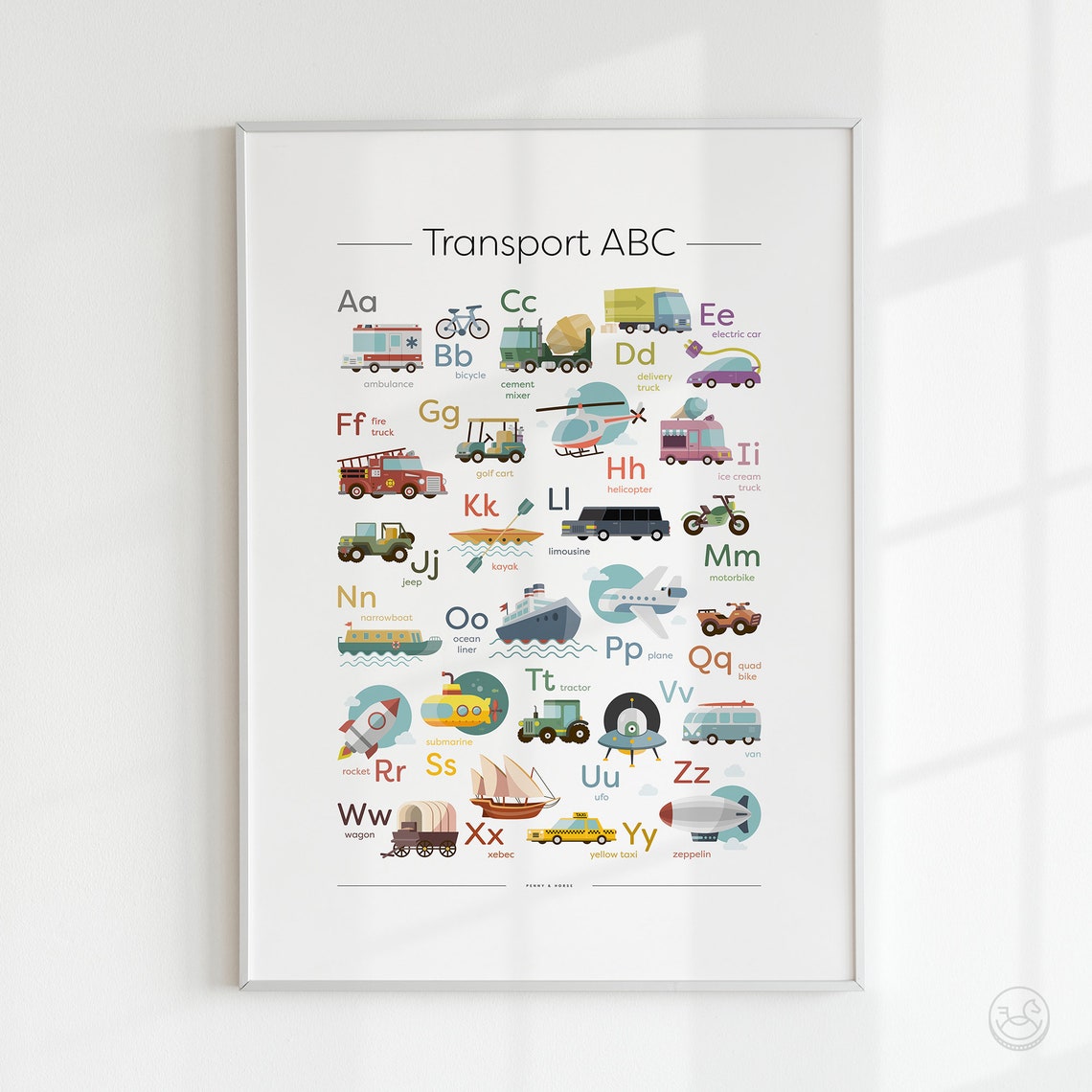Transport Alphabet Print, Alphabet Wall Art, Vehicle Print, Transport ...