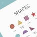 Shapes & Colors Posters, Educational Wall Art Set, Colorful Nursery ...
