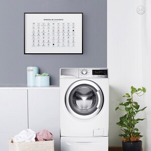 Spanish Complete Laundry Room Guide 2 Print Set, Símbolos De Lavandería ...