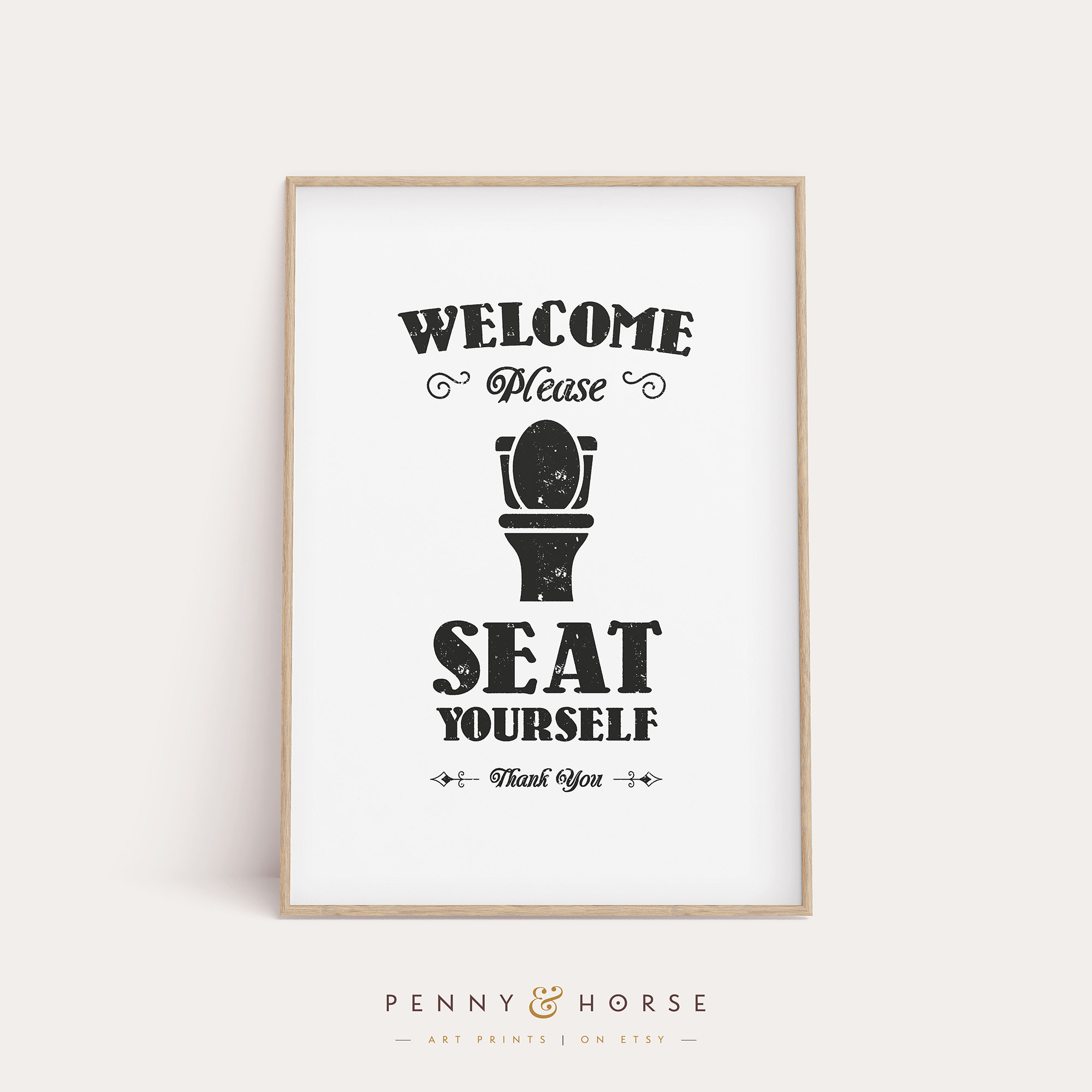 Funny Bathroom Wall Decor, Printable Art, Kids Bathroom Decor, Please ...