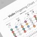Violin Finger Position Chart, First/third Positions, Minimal Violin ...