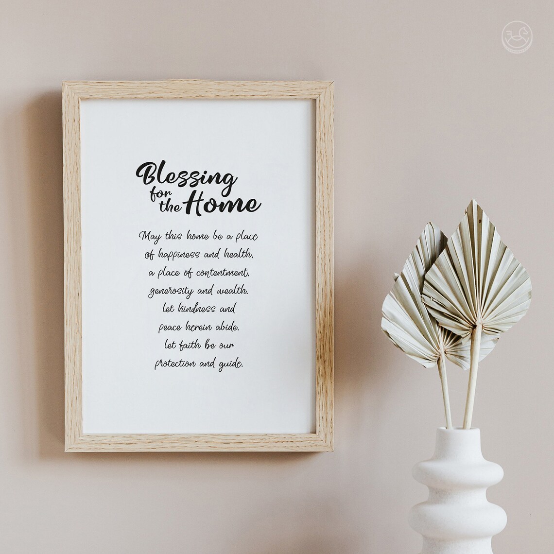 Bless Your Home Script Print, New Home Blessing Sign, Modern Quote Wall ...