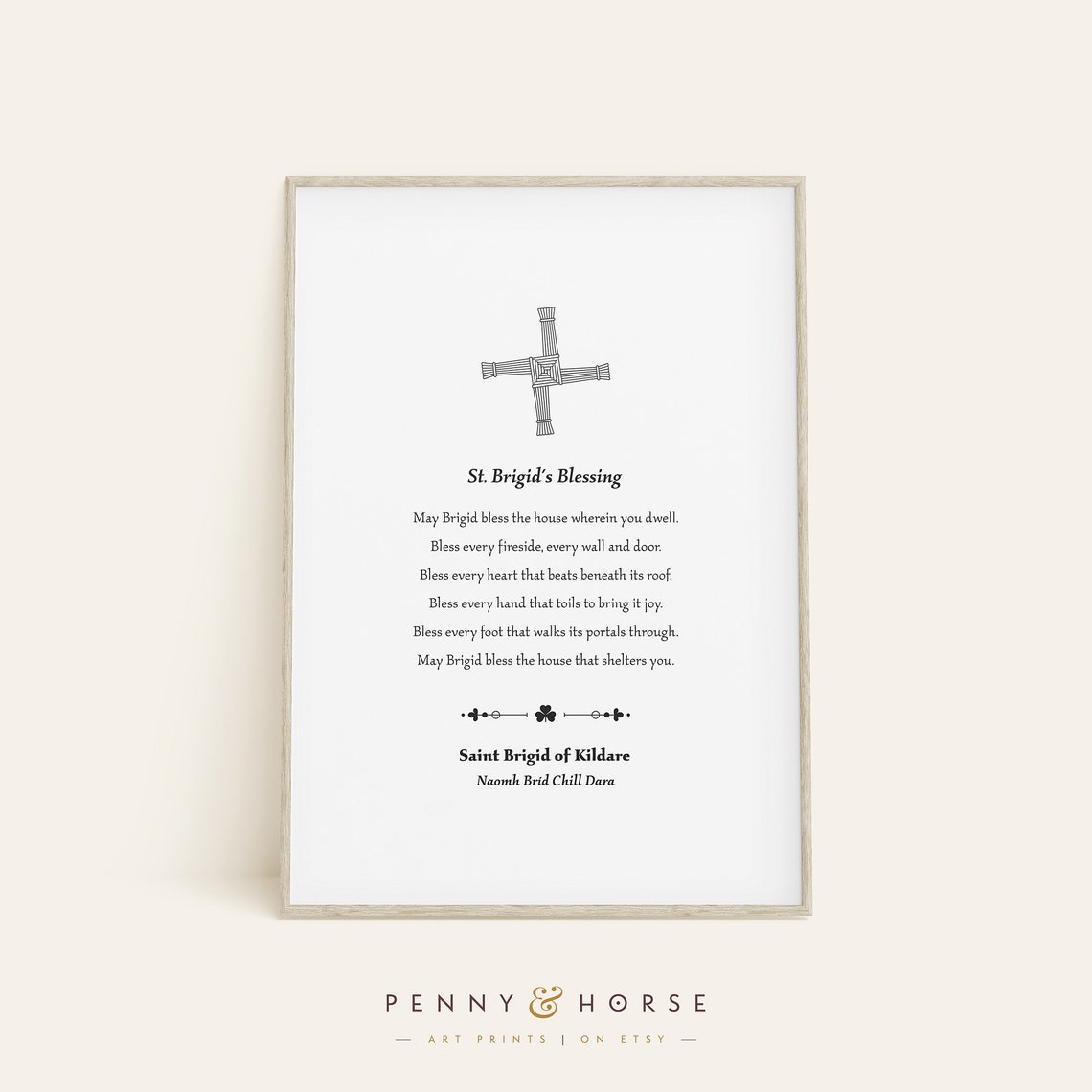St Brigid's Blessing, Irish Home Blessing Print, Irish House Prayer Art ...