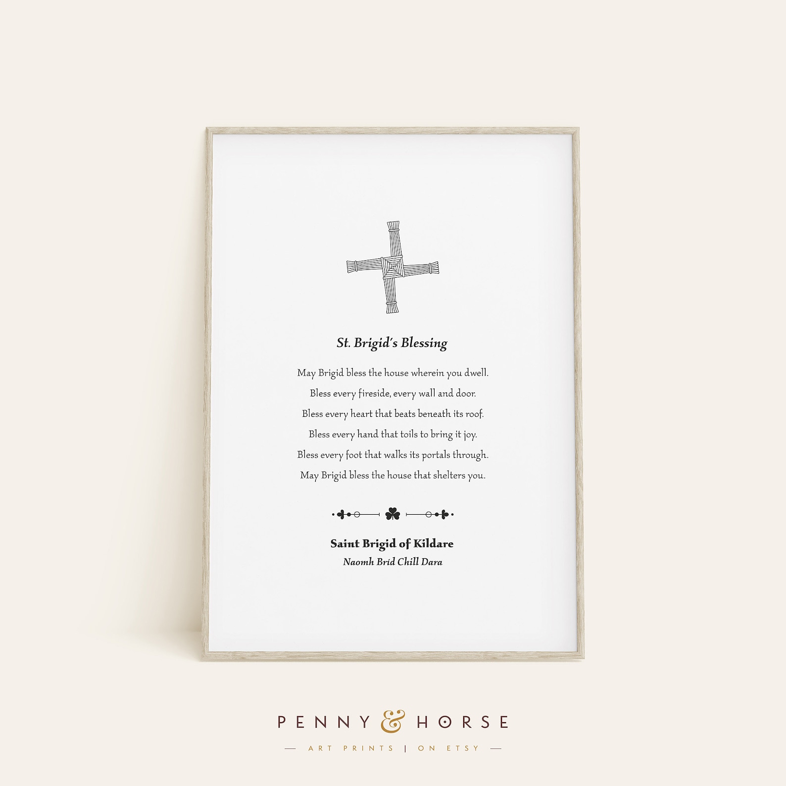 St Brigid's Blessing, Irish Home Blessing Print, Irish House Prayer Art ...