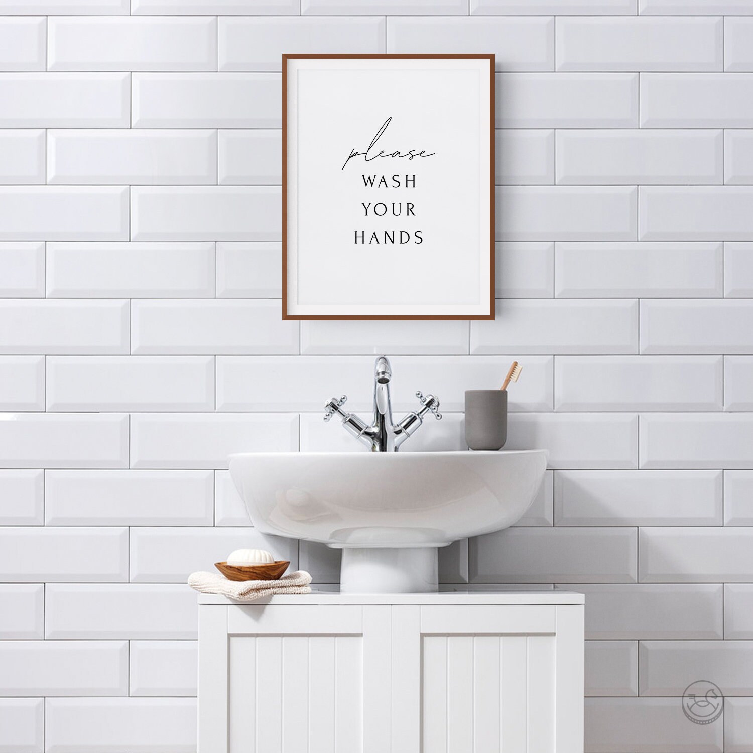 Wash Your Hands Bathroom Print Bathroom Decor Printable | Etsy