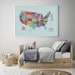 USA States and Capitals Poster, Classroom 50 US States/capitals Poster ...