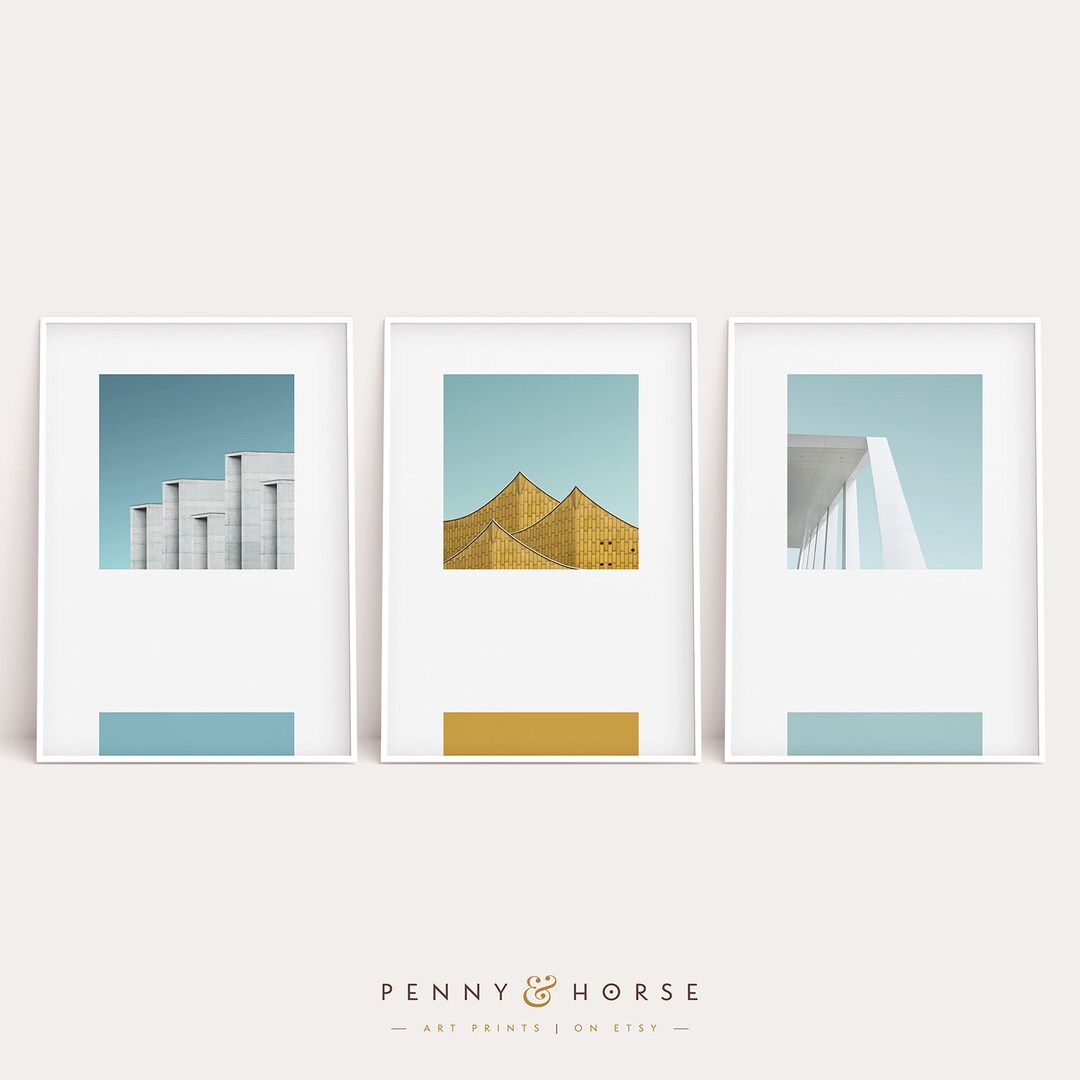 Architecture Print Color Set, Printable Wall Art, Photography, Abstract ...