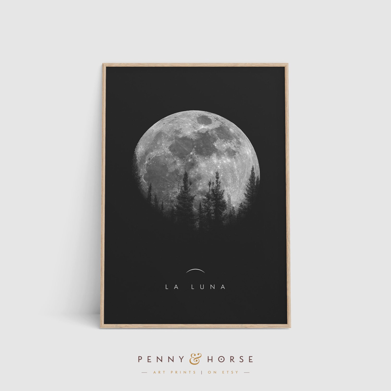 Moon Lunar Print Moon Poster Art Digital Download La Luna - Etsy