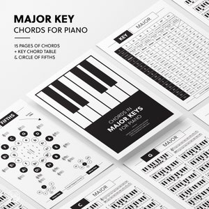 Complete Piano Collection, Major/minor Chord Charts, Circle of Fifths ...