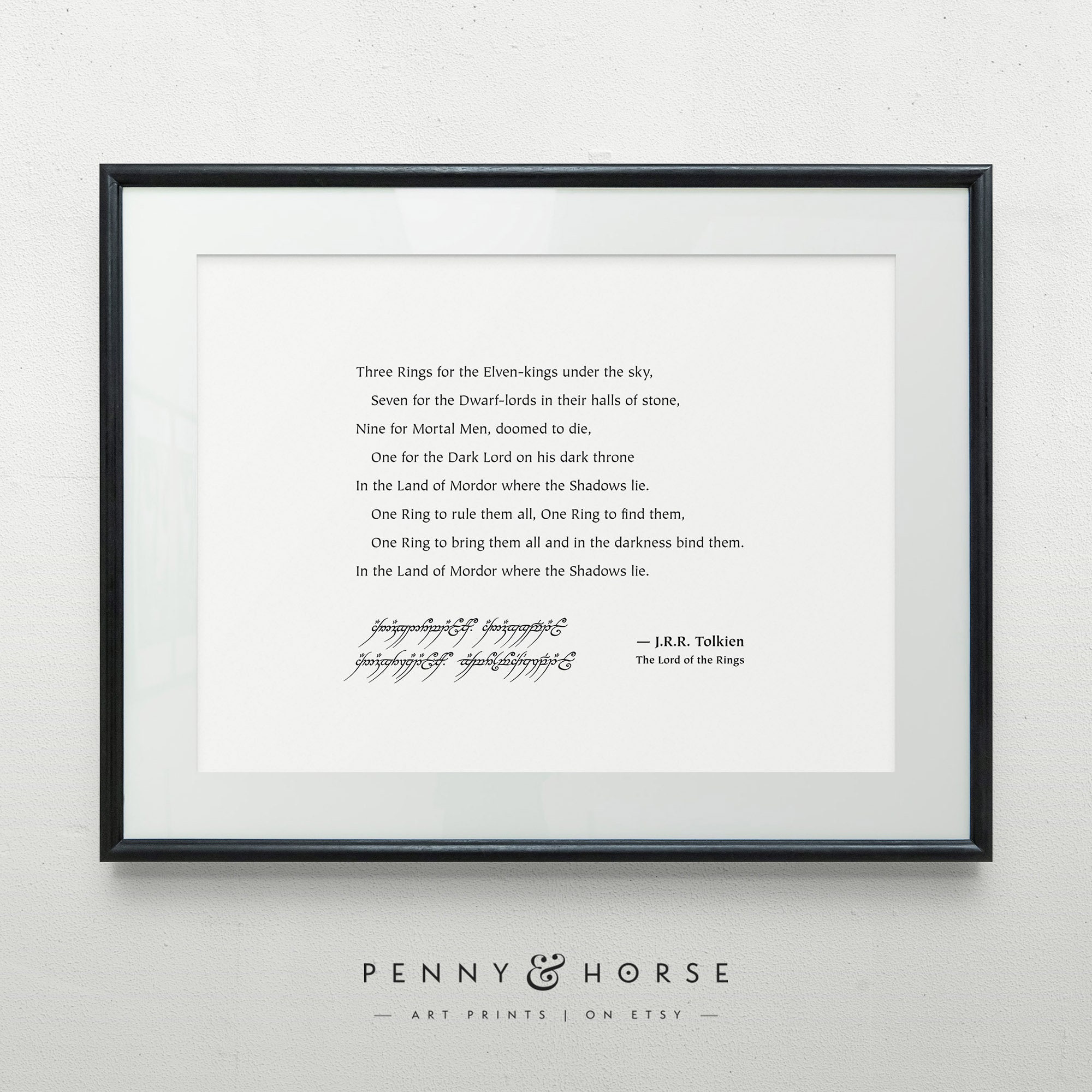 One Ring to Rule Them All Quote Print Lord of the Rings JRR - Etsy UK