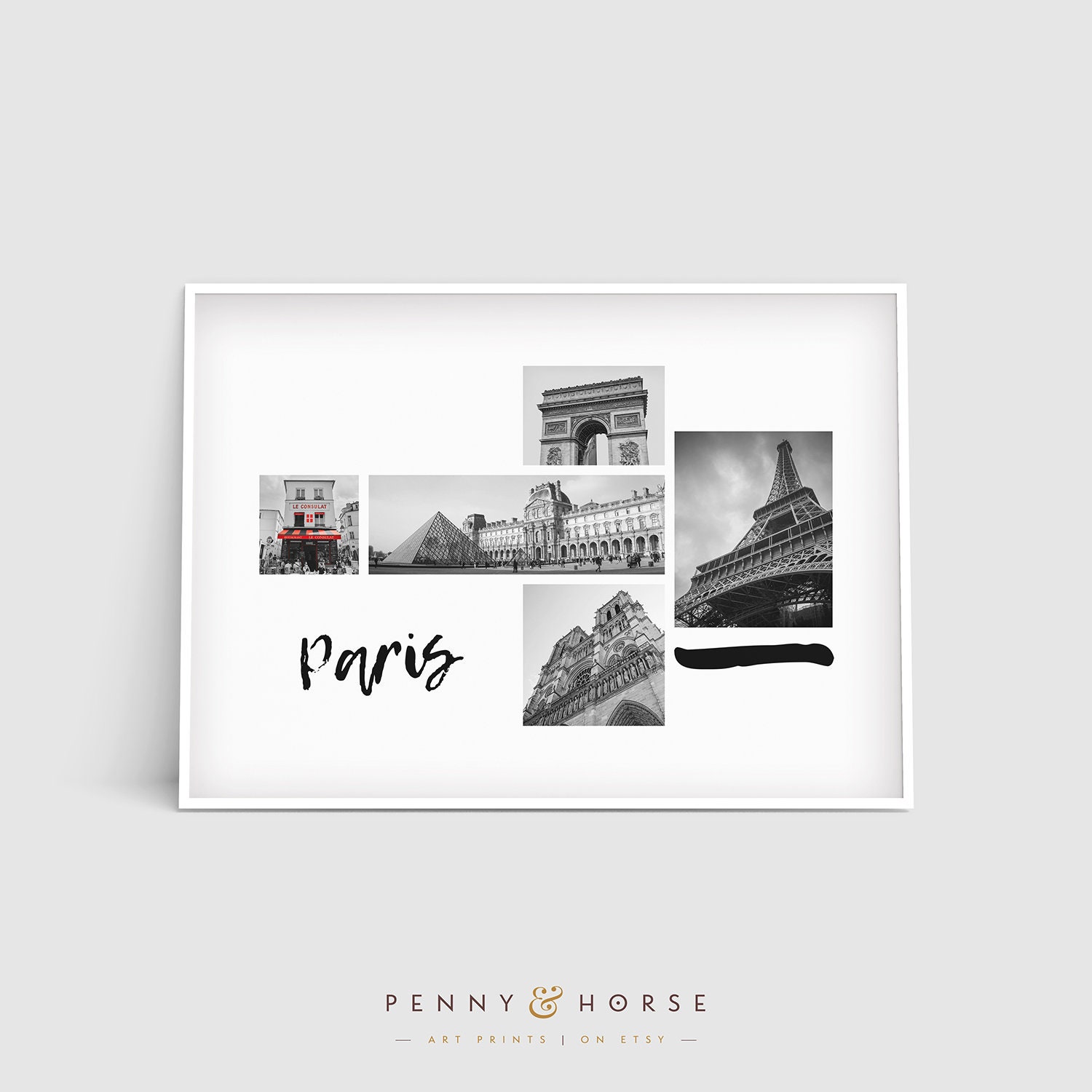 Paris Montage City Print Landscape Printable Wall Art - Etsy UK