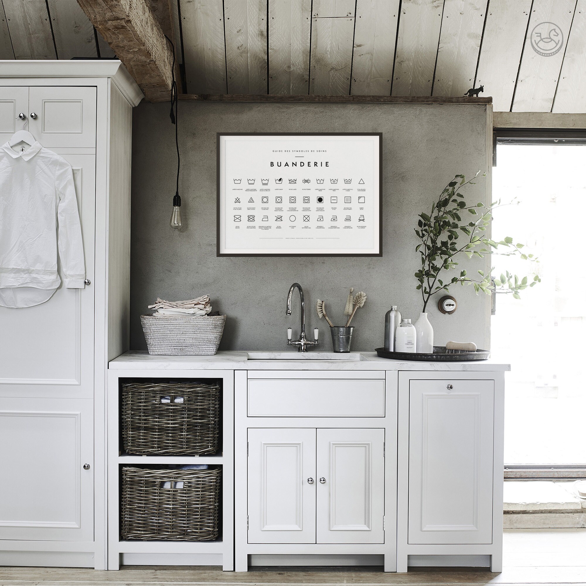 French Laundry Room Symbols Print Symboles Du Linge - Etsy UK