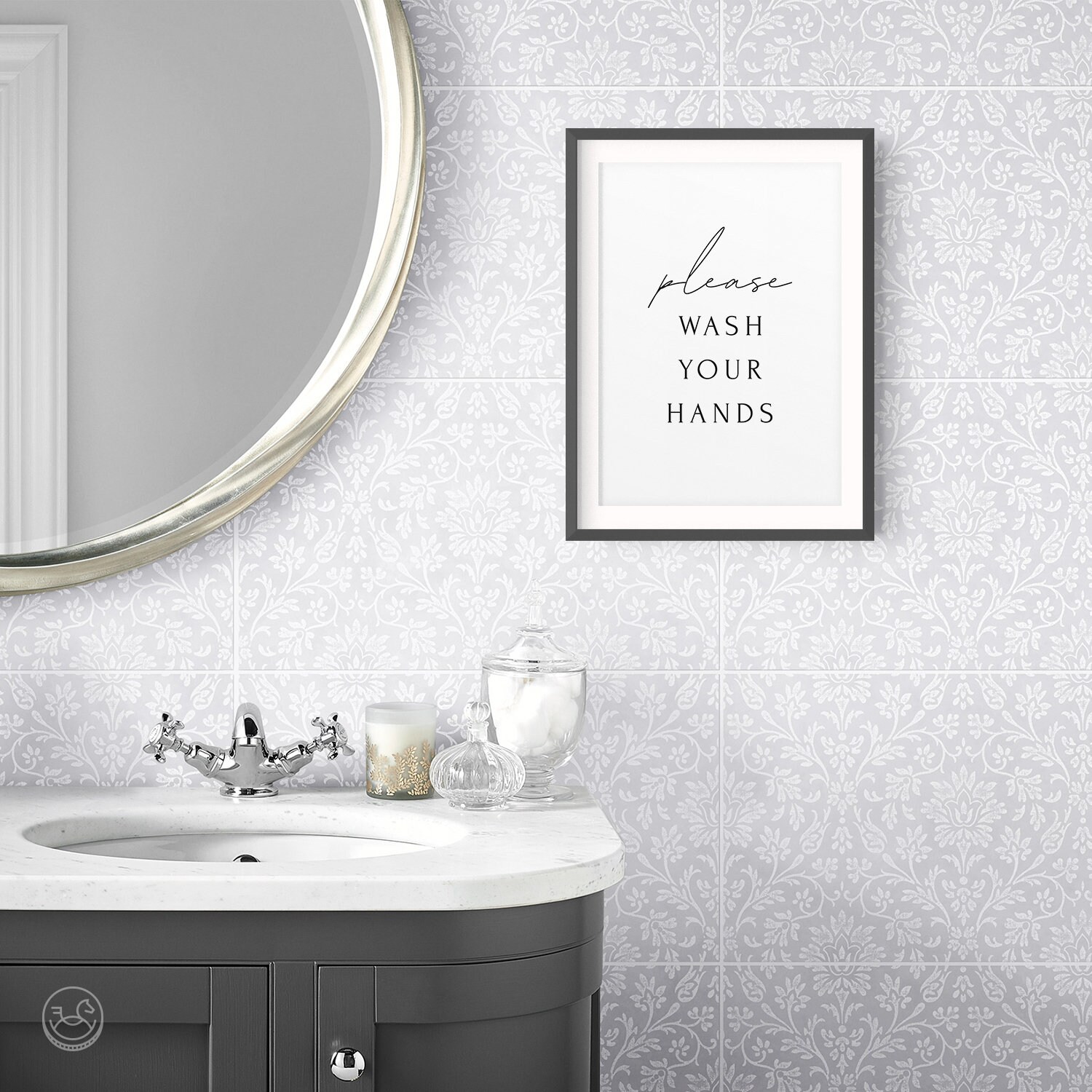 Wash Your Hands Bathroom Print Bathroom Decor Printable | Etsy UK