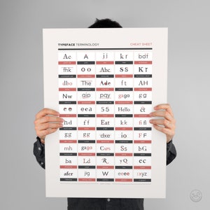 Typeface Terminology Cheat Sheet, Common Typography Terms, Font Type ...