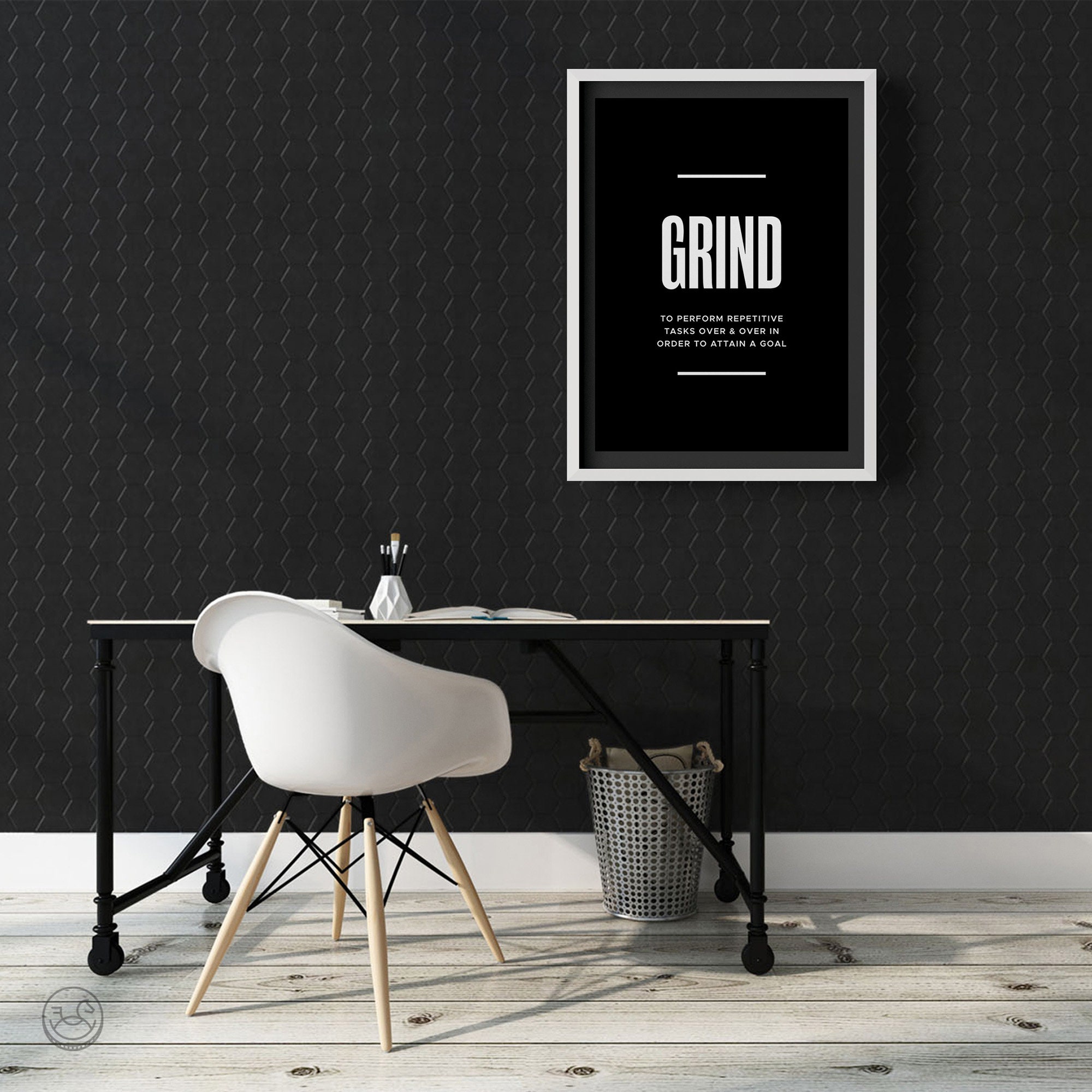 Hustle Grind Execute Print Set Motivational Office Decor - Etsy Australia
