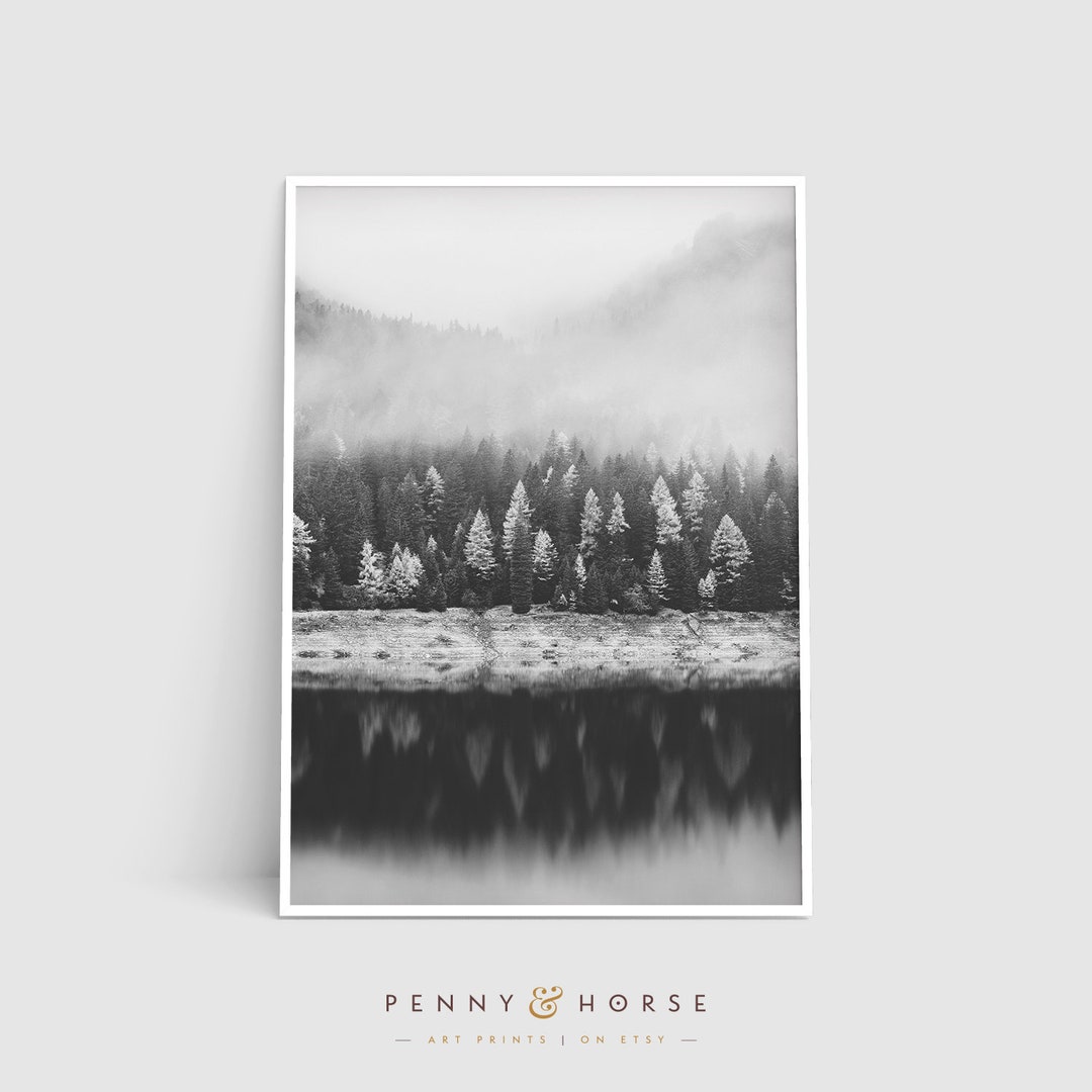 Forest Print, Nature Print, Forest Art Print, Nordic Print, Forest Wall ...