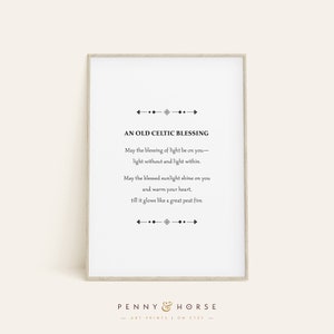 Old Celtic Blessing Art Print, Irish Prayer, Irish Saying Wall Art ...