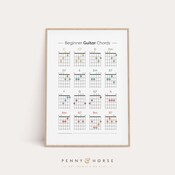 Guitar Chord Poster Guitar Chord Chart Guitar Chord Print - Etsy Canada