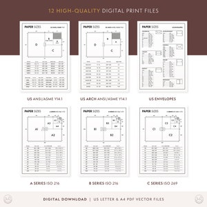 Paper Size Reference PDF Sheets, Common Paper Envelope Sizes, ISO 216 ...