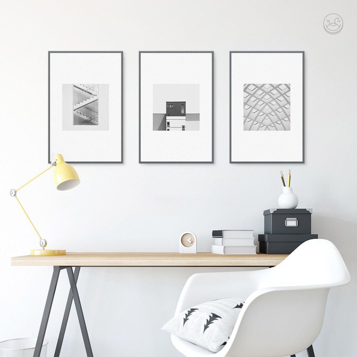 Modern Architecture Print Set Printable Wall Art | Etsy