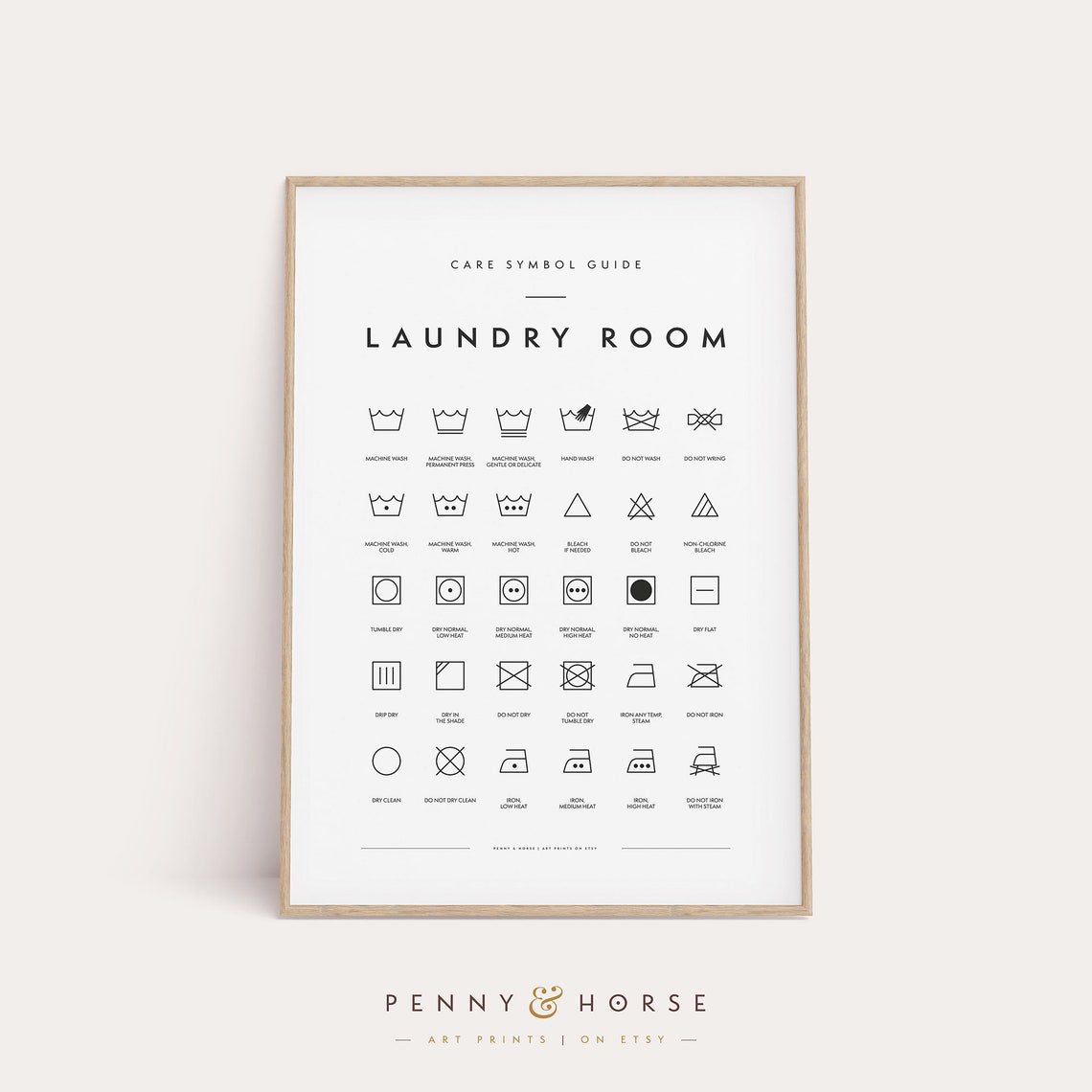 Laundry Room Symbols Print Printable Art Laundry Wall Decor - Etsy