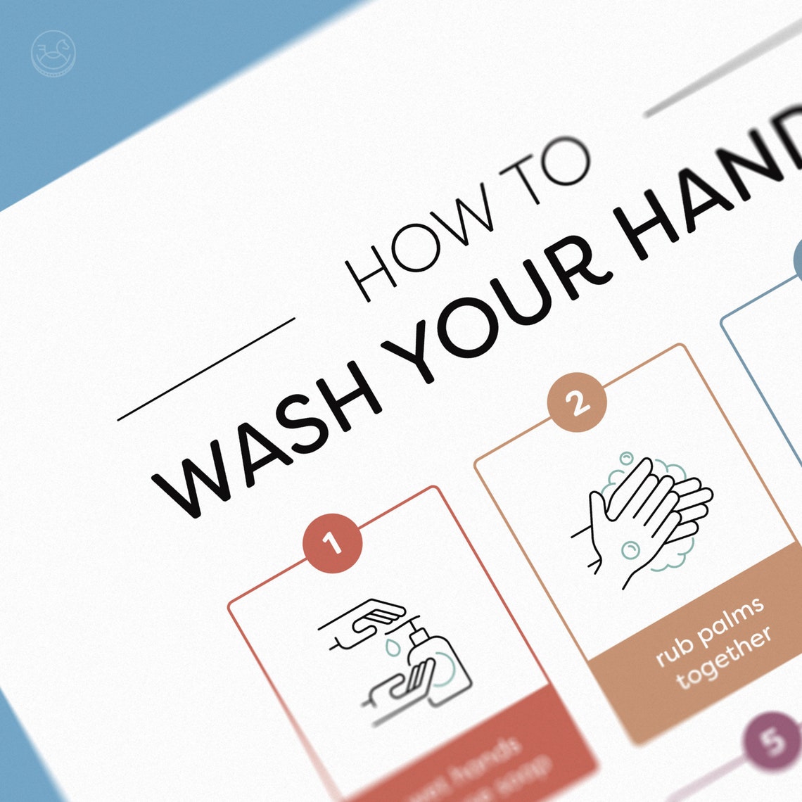 Wash Your Hands Kids Printable Sign, Bathroom Sign, Restroom Poster ...