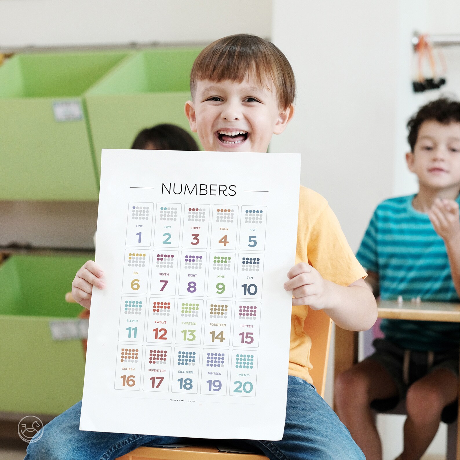 Minimal Numbers Print Classroom Art Educational Print | Etsy