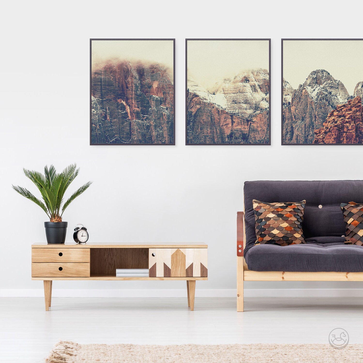 Snow Capped Mountain Print Set of 3 Mountain Printable Wall - Etsy