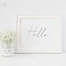 Hello Modern Art Print, Printable Art, Minimalist Typography Print ...